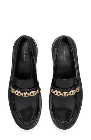 Tory Burch Gemini Embellished Lug Sole Loafer