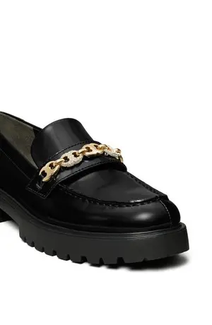 Tory Burch Gemini Embellished Lug Sole Loafer