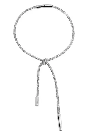 AREA Crystal Knot Necklace