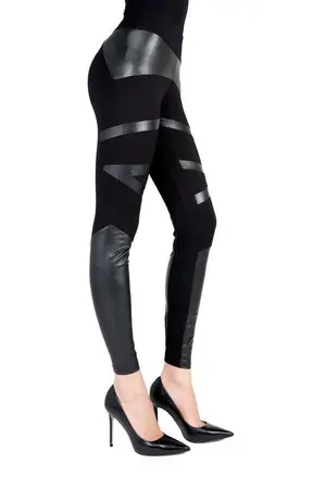 MEMOI Moto Shaping Leggings - Black