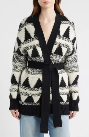 BOSS Fregolano Tie-front Longline Cardigan