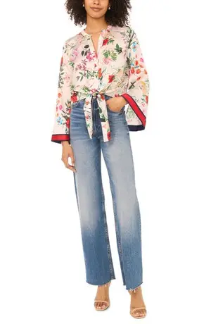Vince Camuto Tie-front Flare-sleeve Shirt