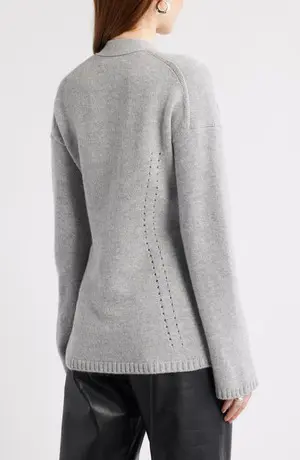 Nordstrom Wool And Cashmere Cardigan - Grey Silk Heather