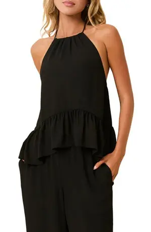 Solid & Striped The Mia Halter Top - Noir