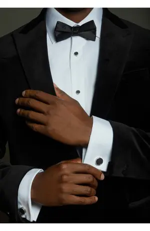 Tateossian Carbon Fiber Formal Cuff Link And Shirt Stud Set