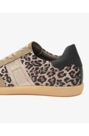 NEROGIARDINI Leopard Print Suede Sneakers