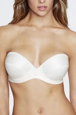 DOMINIQUE INTIMATES Margeau Low Plunge Strapless Bra Ivory