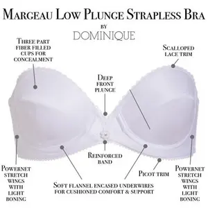 DOMINIQUE INTIMATES Margeau Low Plunge Strapless Bra - White