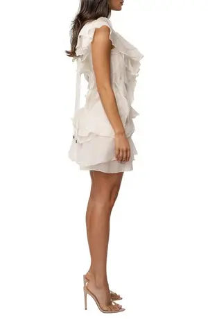 JLUXLABEL Dove Ruffle Chiffon Dress