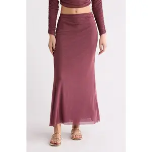 VIX PAULA HERMANNY Amira Mesh Cover-up Midi Skirt - Purple