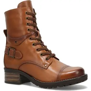 TAOS Crave Leather Combat Boots - Tan