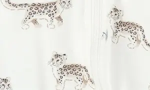 PETIT LEM Snow Leopard Fitted One-piece Footie