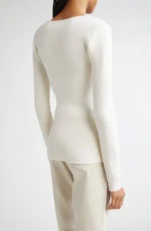 TOTEME Merino Knit Top - Ecru