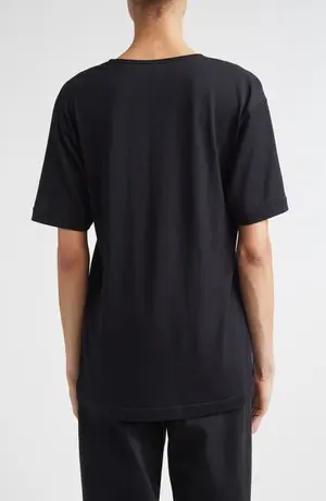 TOTEME Silk Crepe T-shirt - Black