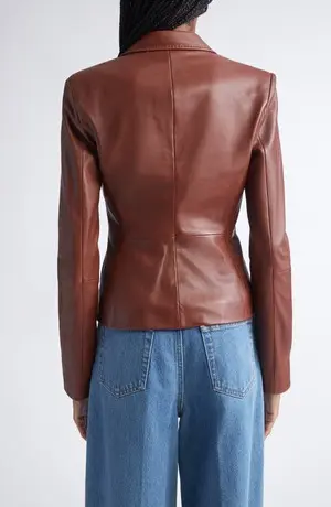 St. John Soft Luxe Napa Leather Jacket