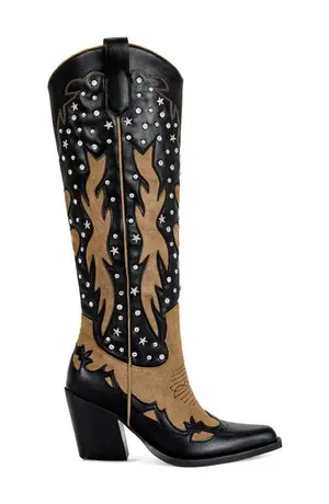 AZALEA WANG Kalpana Knee-high Western Boots