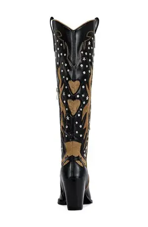 AZALEA WANG Kalpana Knee-high Western Boots