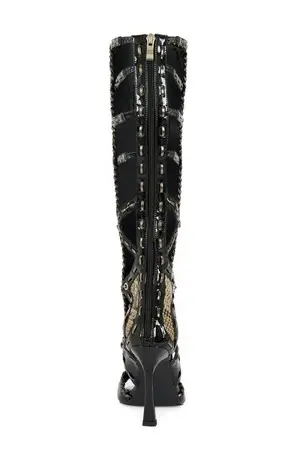 AZALEA WANG Indrani Snake Gladiator Boots