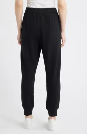 Eileen Fisher Waffle Knit Jogger Pants - Black