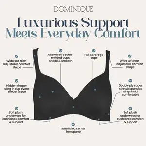 DOMINIQUE INTIMATES Marlena Seamless Shaping Bra - Black