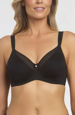 DOMINIQUE INTIMATES Mallory Smoothing Underwire Minimizer Bra - Black