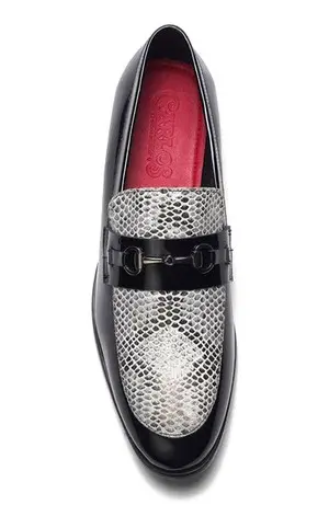 CARLOS BY CARLOS SANTANA Maestro Bit Loafer - Black Snake Print