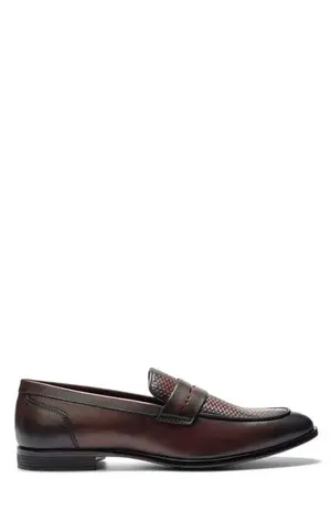 CARLOS SANTANA Solstice Penny Loafer - Brown Leather