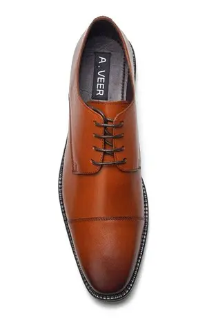 A. VEER Maddox Cap-toe Oxford - Tan Leather