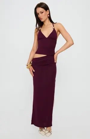 Princess Polly Imeraldia Cutout Halter Maxi Dress