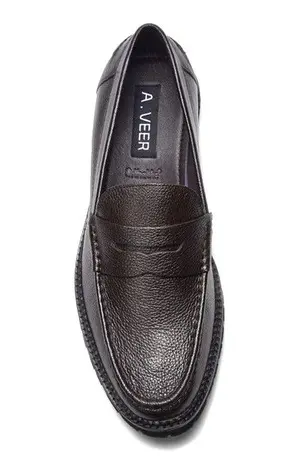A. VEER Jasper Penny Loafers - Brown Leather