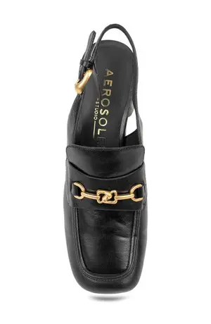 Aerosoles Sorin Slingback Bit Loafer Pump - 001-black Leather