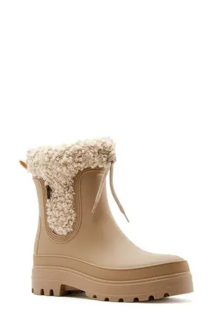 La Canadienne Peak Faux Shearling Winter Boots - Camel Rubber