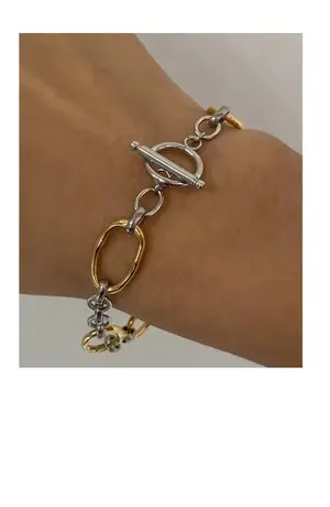MACRAE & CO. Mixed Metal Chain Link Bracelet