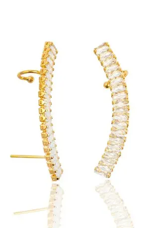 MACRAE & CO. Izzy Crystal Crawler Earrings - Gold