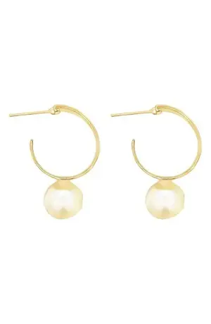 MACRAE & CO. X Sharina Faux Pearl Drop Hoop Earrings