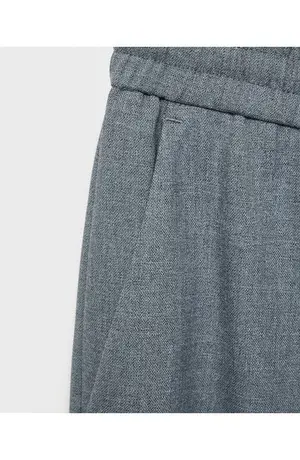 Mango High Waist Wide Leg Pants - Grey