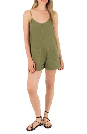 Hurley Wavy Days Romper - Vintage Moss
