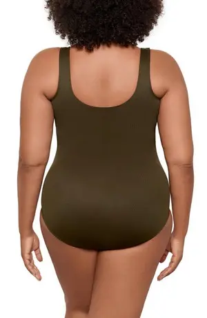 MIRACLESUIT® Solid Revele One-piece Swimsuit - Nori