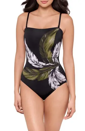 MIRACLESUIT® Boca Grande Avanti Strapless One-piece Swimsuit - Black/multi