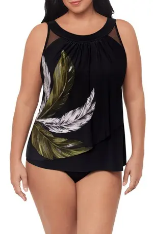 MIRACLESUIT® Boca Grande Ursula Underwire Swim Top - Black/multi