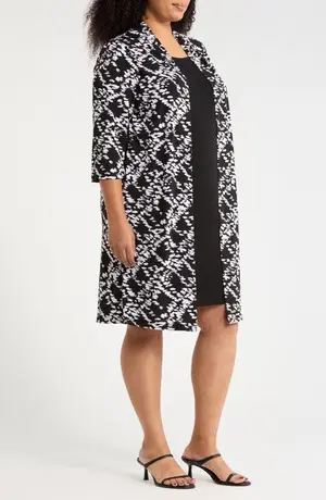 CONNECTED APPAREL 2fer Jacket Dress