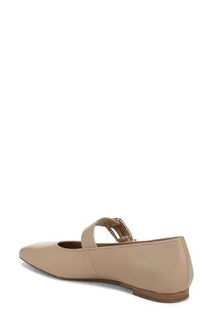 Vince Daniela Leather Mary Jane Flat - Warm Almond