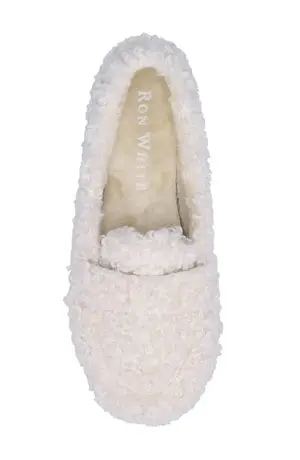 Ron White Teddy Wool Slippers - Ivory