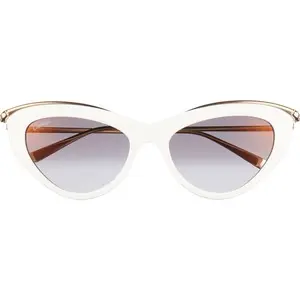 CARTIER 55mm Gradient Cat-eye Sunglasses - White