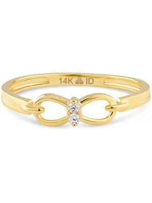 DEVATA 14k Gold Infinity Ring With Cubic Zirconia