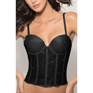 DOMINIQUE INTIMATES Alana Low Back Convertible Strapless Longline Bra - Black