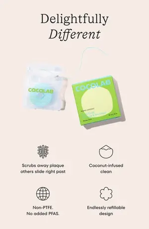 COCOLAB Cocofloss Refillable Coconut Mint Dental Floss