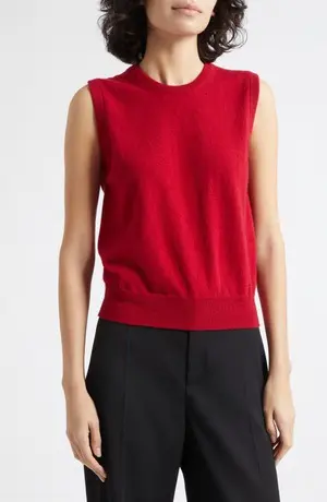 Johnstons Of Elgin Iris Cashmere Sweater Vest - Claret