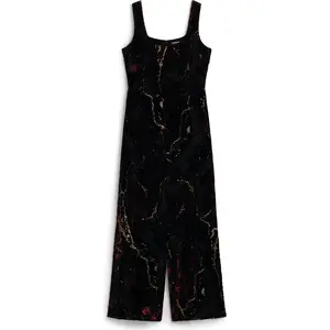 Desigual Marbleized Metallic Overalls