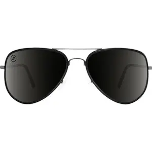 BLENDERS EYEWEAR 58mm Polarized Aviator Sunglasses - Spider Jet